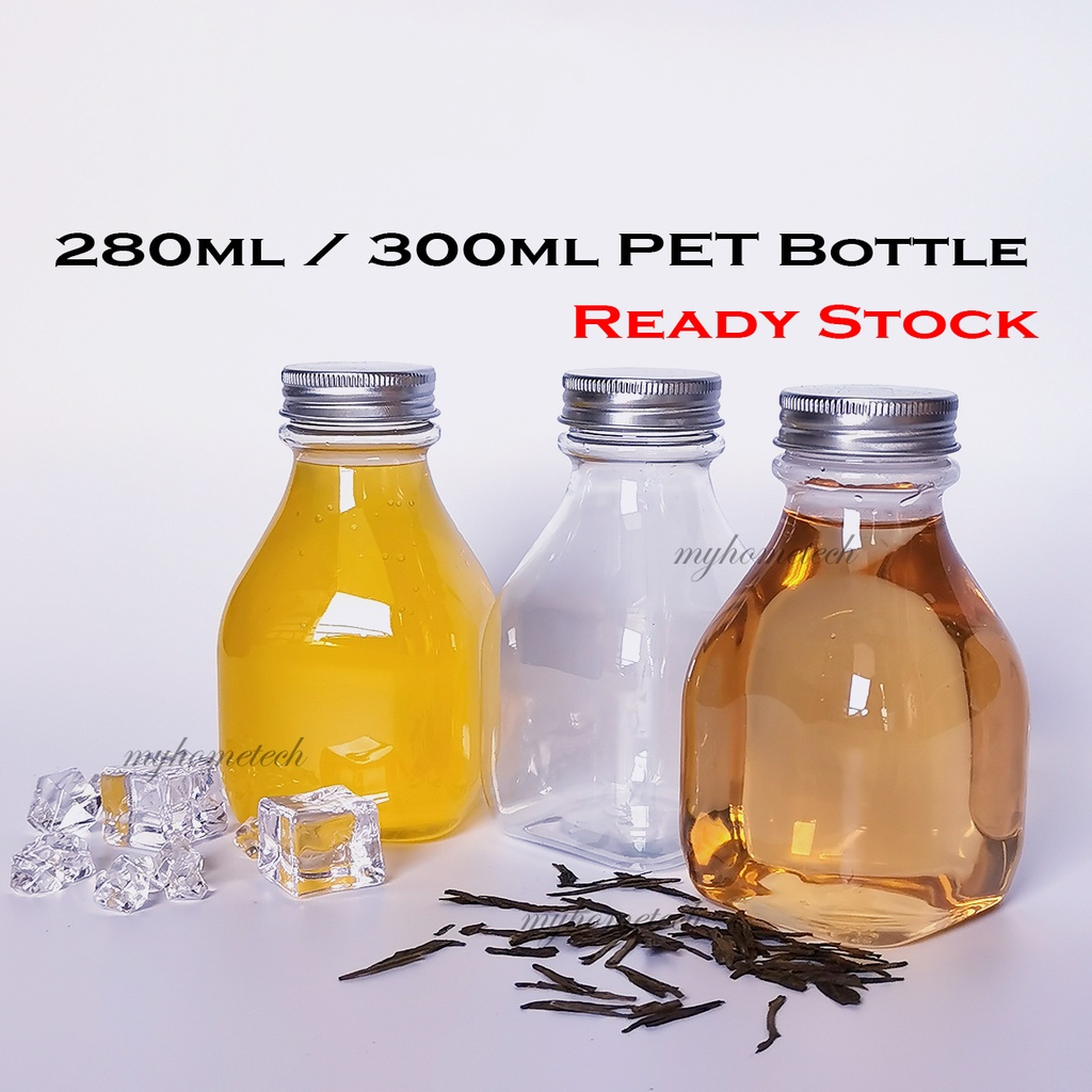 280ml 300ml Plastic Square empty bottle juice milk tea bottle BPA free 280ml 300ml | Shopee Malaysia