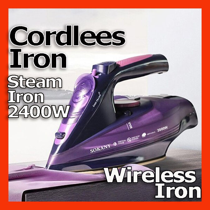 Wireless Iron Handheld Steam Iron Garment Steamer Cordless Seterika ...