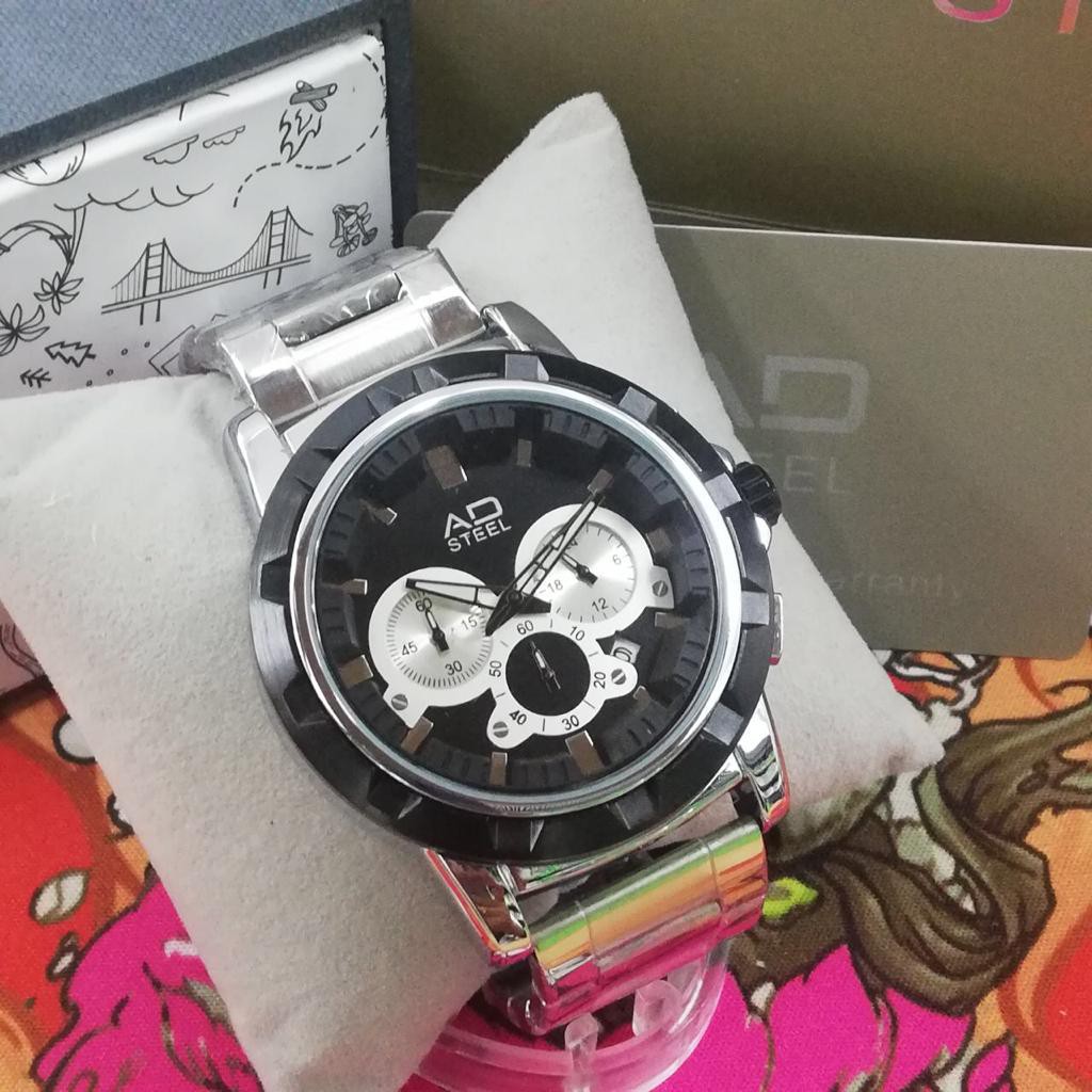 [READY STOCK] AD STEEL MEN WATCH 03 *SILVER1 (WITH 1 YEAR WARRANTY ...