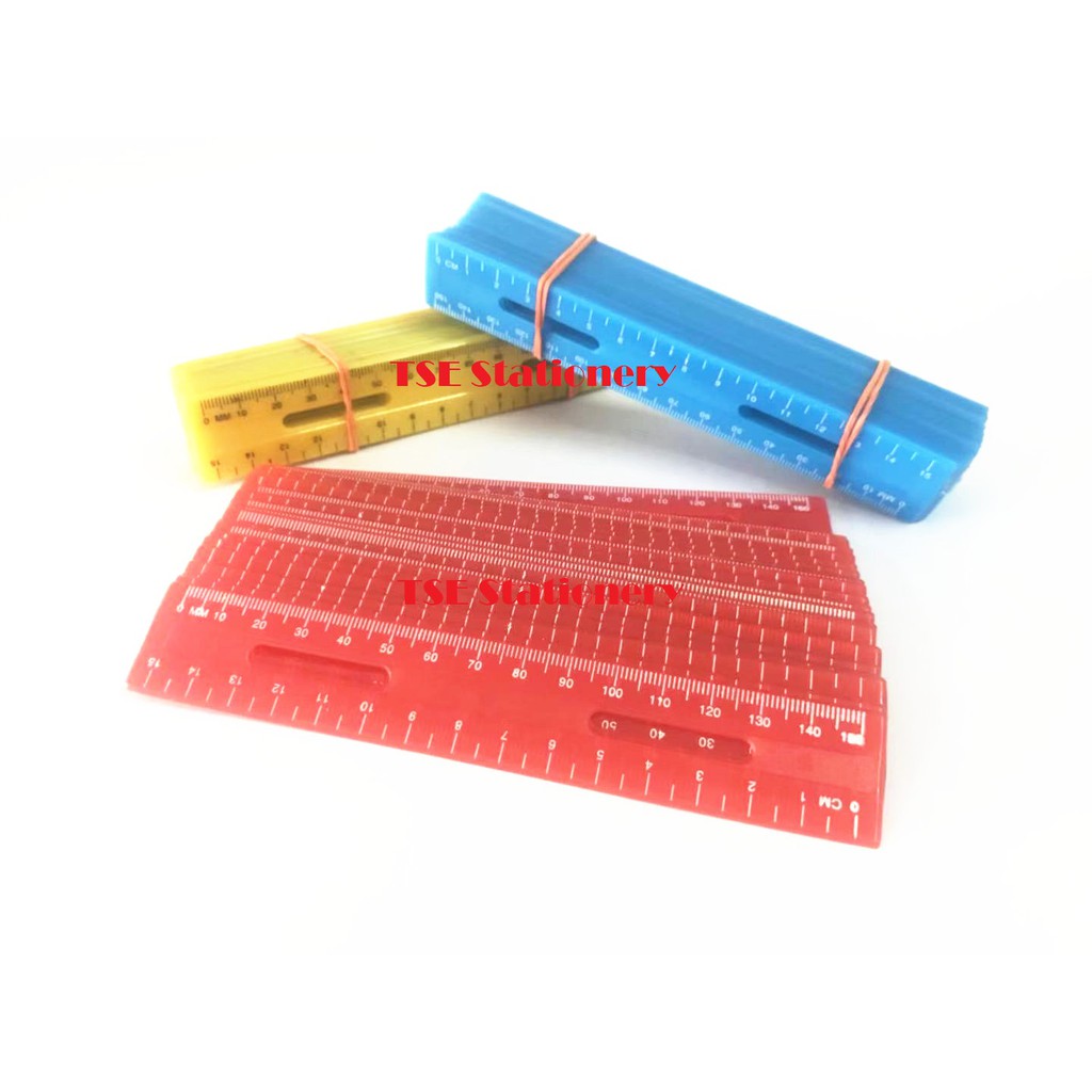 15cm / 6 Inch Plastic Ruler / Pembaris Murid Plastik Warna Budget ...