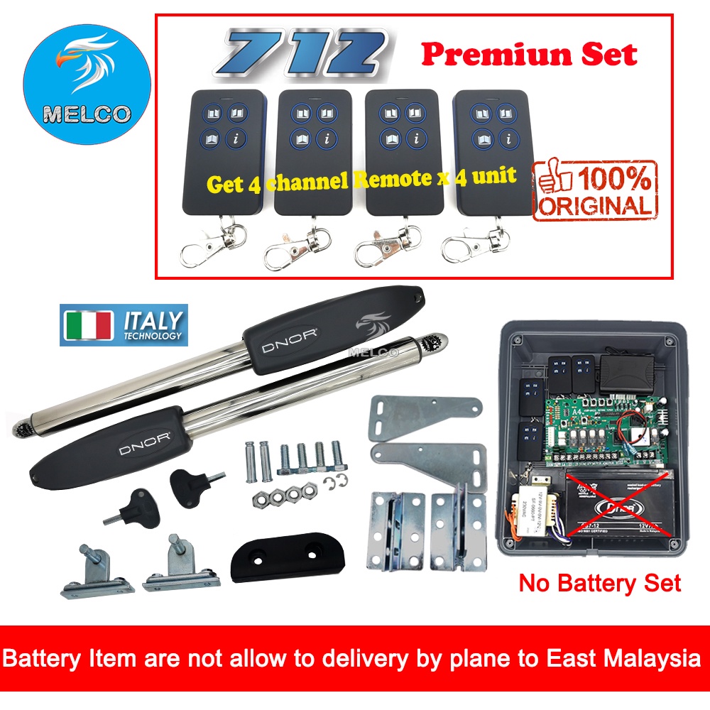 Limted Offer Dnor Autogate D'nor 712 Premium set 24VDC Heavy Duty Swing ...