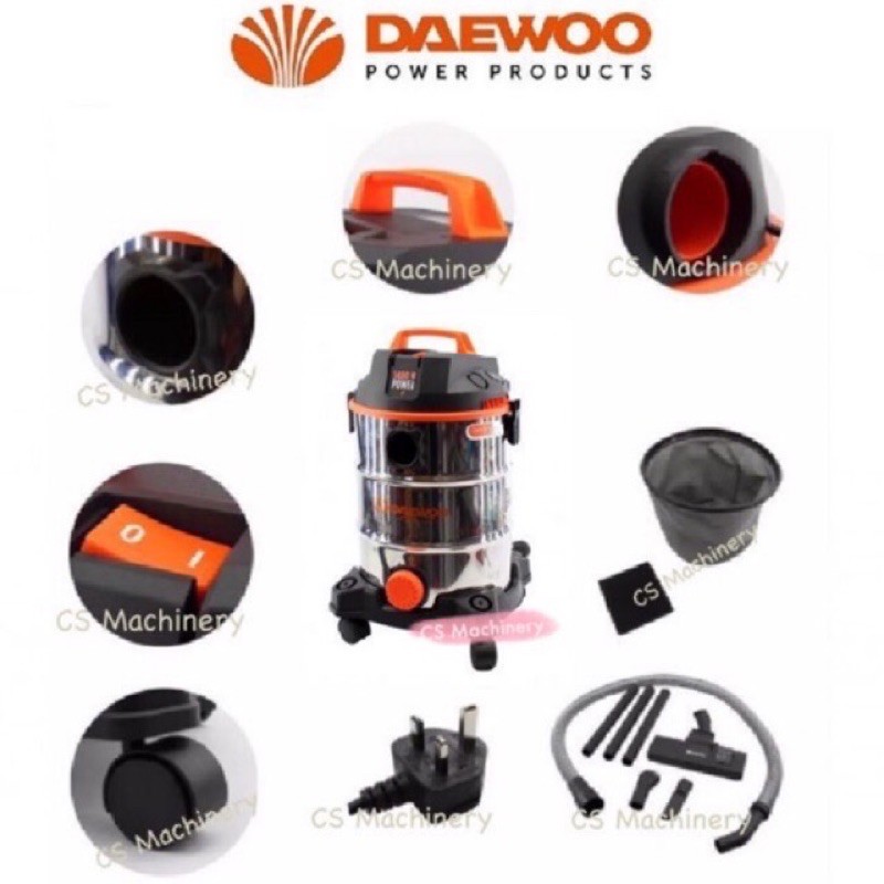 🇰🇷Original Korea DAEWOO DAVCW90-20L / 30L Dust & Water Vacuum Cleaner ...