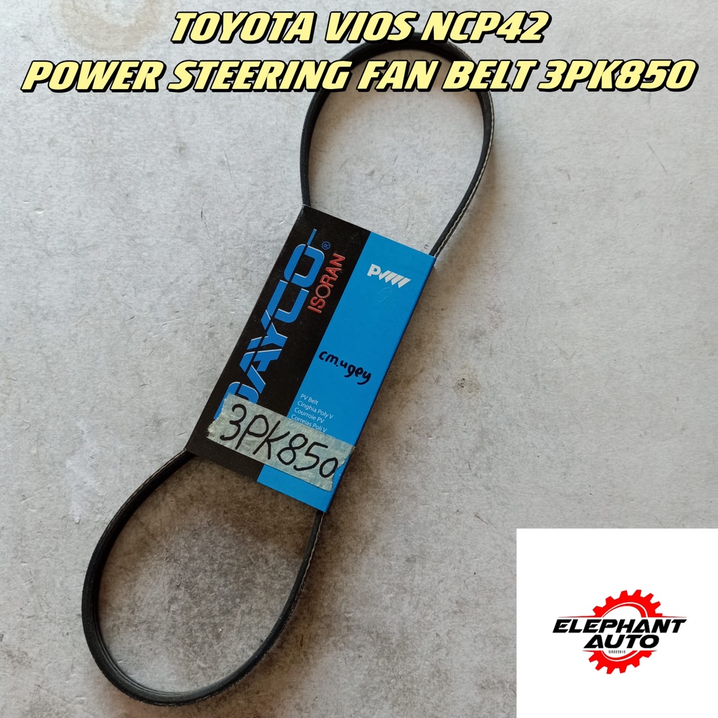 TOYOTA VIOS NCP42 POWER STEERING FAN BELT 3PK850 | Shopee Malaysia