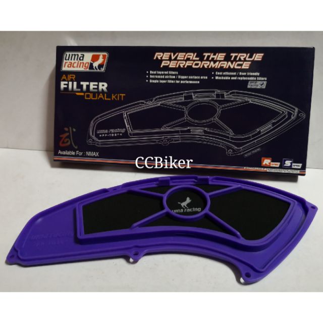 UMA RACING Air Filter NMAX 2020 V2/ Aerox V2/ NVX V2 Dual Kit (Washable ...