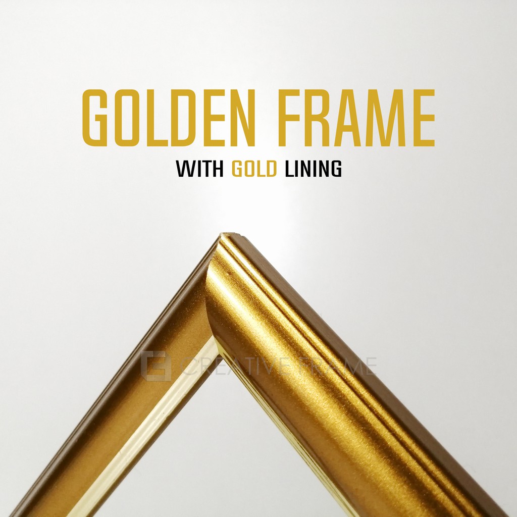 CREATIVE Photo Frame | Golden Frame With Gold Lining [8R/8R+/A4/10R/10R ...