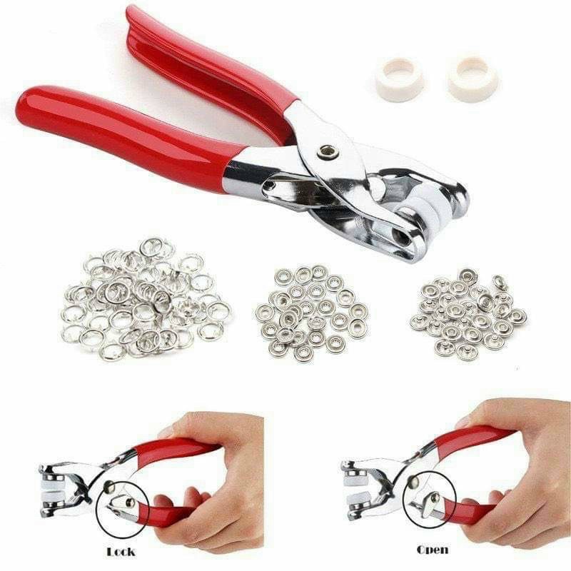 Button Pliers Set with 100 CONVENIENT BUTTONS (bag) | Shopee Malaysia