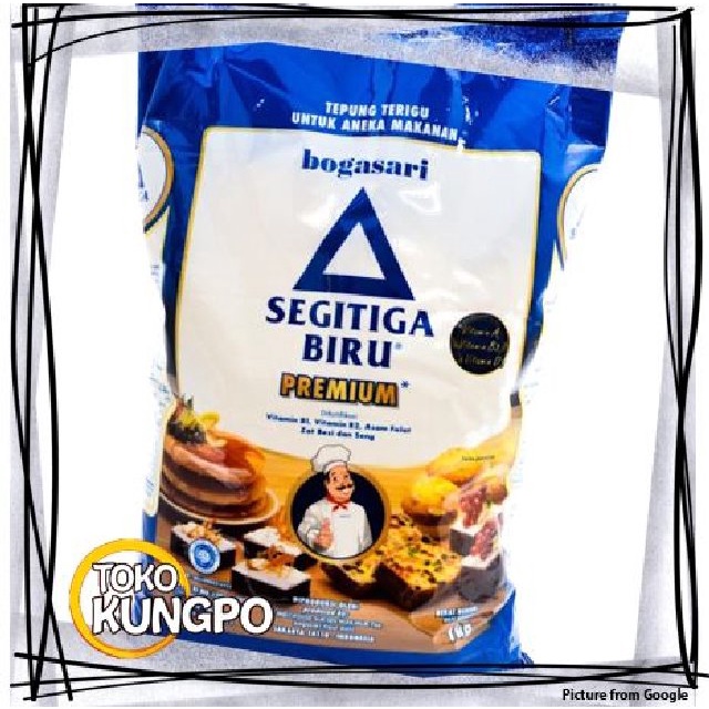 Bogasari | Premium Blue Triangle | Flour Flour Multiple Foods | 1 kg ...