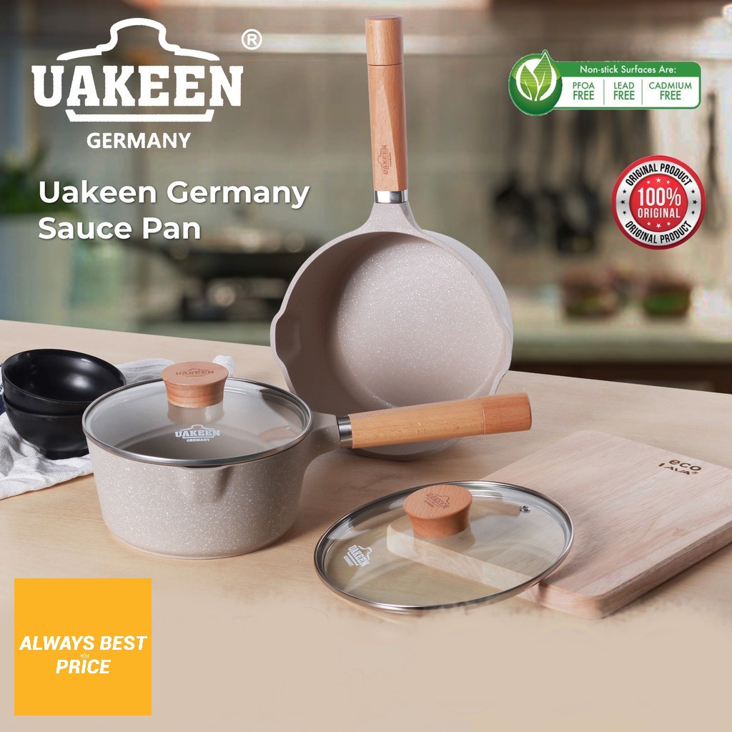 (Display unit ) Uakeen 16/18/20 CM Woody Non-Stick Saucepan Milk Pan ...