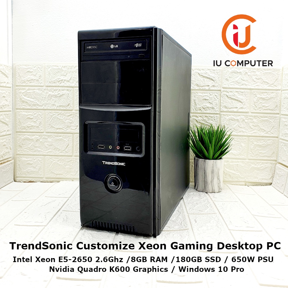 TRENDSONIC CUSTOMIZE INTEL XEON E5-2560 8GB RAM 180GB SSD NVIDIA QUADRO ...