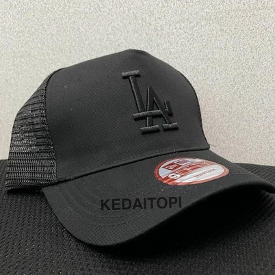 TOPI LA TOPI LOS ANGELES LOGO LA HITAM FULL BLACK NEWDESIGN [READYSTOCK ...