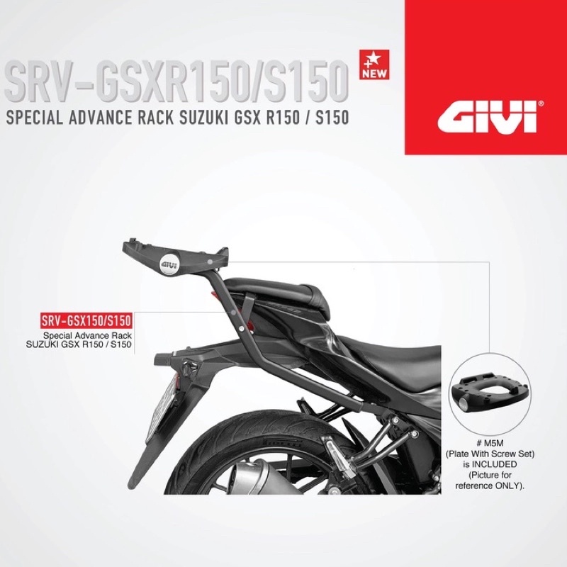 MONORACK GIVI GSX R150/S150 SUZUKI MONORACK HEAVY DUTY GIVI | Shopee ...