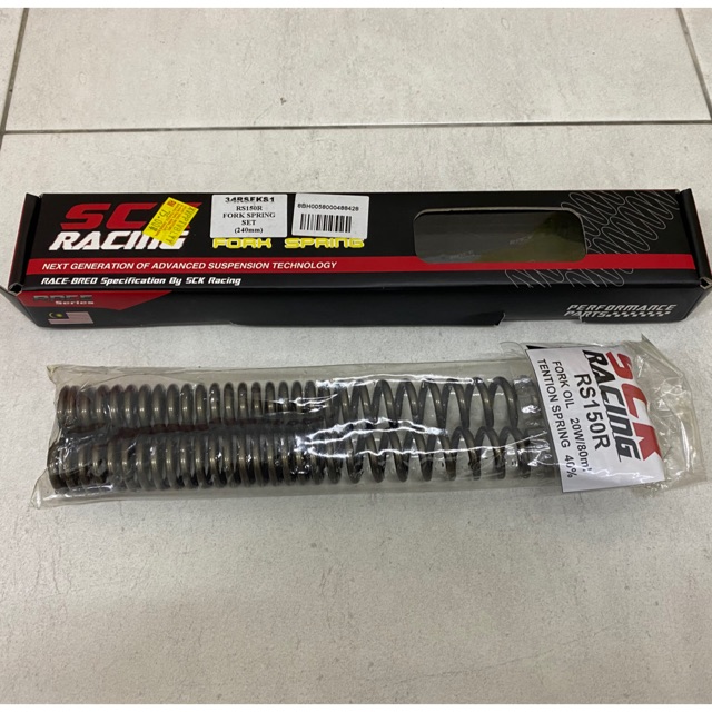 SCK RACING Y15 V1 V2 /LC135/RS150 FORK SPRINGS (SET 2 PCS) TENTION 40% ...