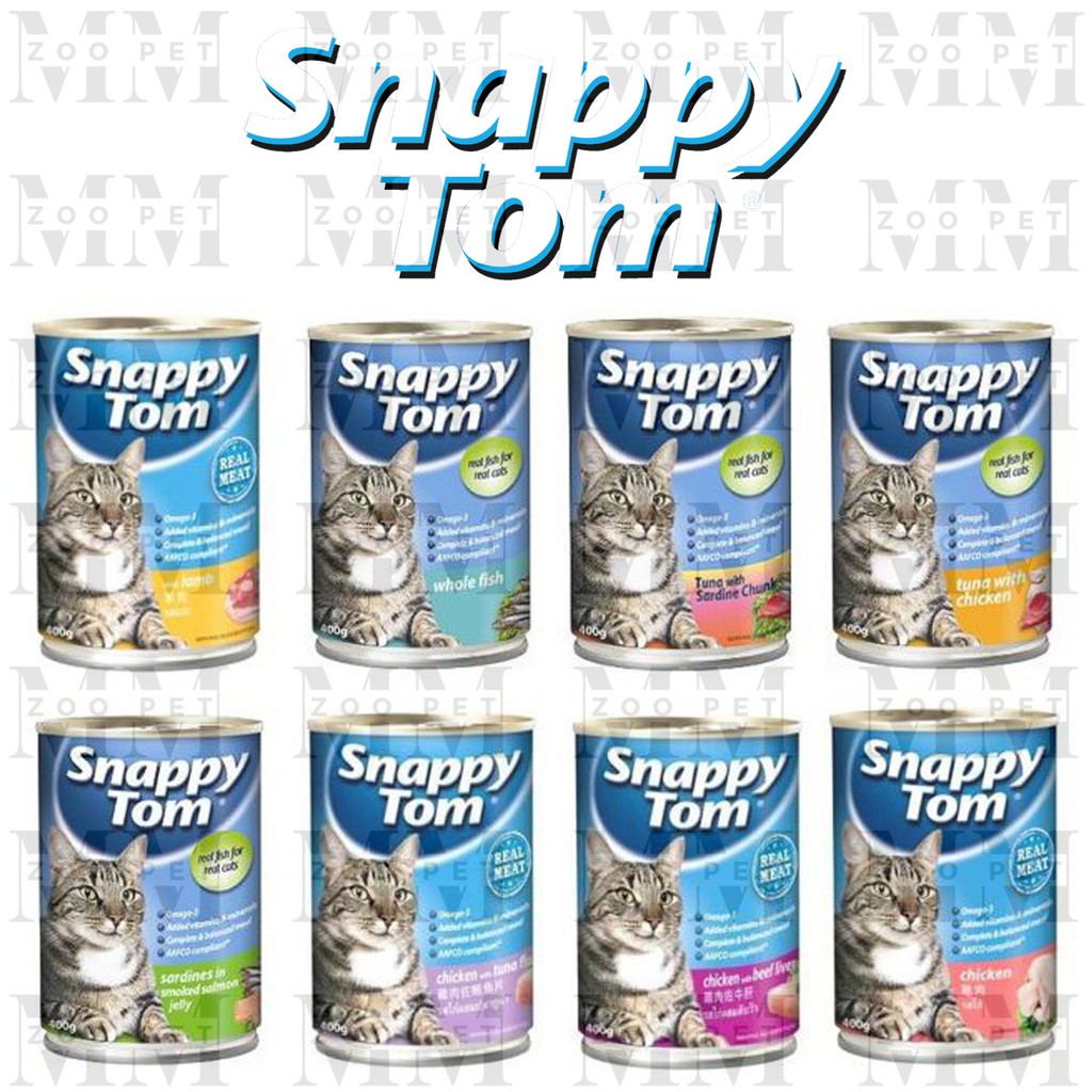 Snappy Tom Cat Canned Food / Cat Food /Makanan Kucing - 400g | Shopee ...