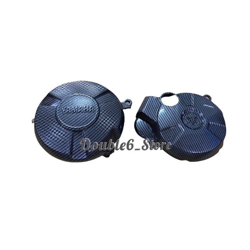 Yamaha Y15zr v1 & v2 engine side cover carbon L/R with bush Y15 ...