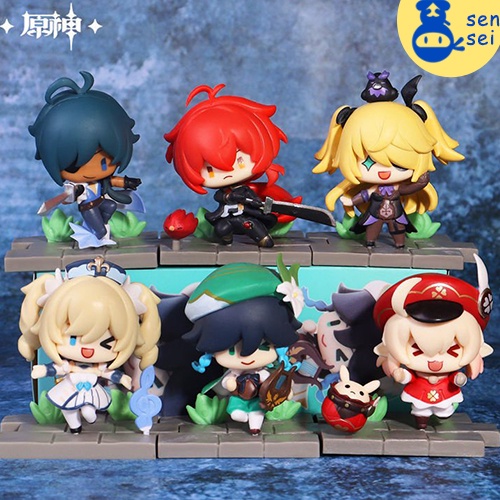 Sensei Genshin Impact Figure Mini Collection Klee Venti Kaeya Diluc ...
