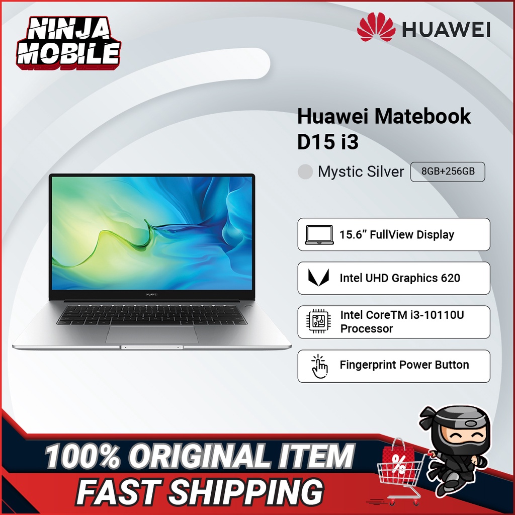 Huawei MateBook D15 i3 (8GB/256GB SSD) Original 1 Year Huawei Malaysia ...