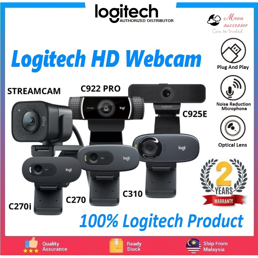 Logitech C270 C270i C922 Pro C925E StreamCam Full HD 1080P HD 720P ...