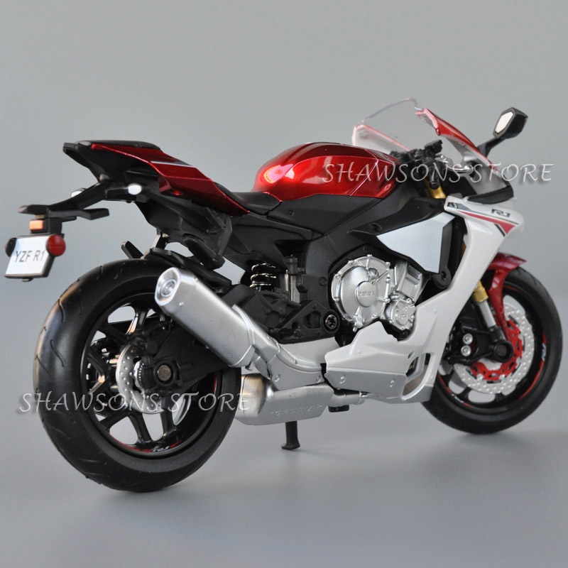 1:12 Scale Diecast Motorcycle Model Toys Yamaha YZF R1 Sports Bike ...