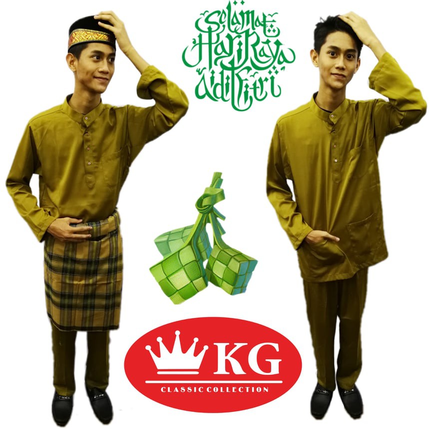 BAJU MELAYU RAYA 2022 WARNA GOLD EMAS (KAIN DIAMOND) SIZE BUDAK DAN ...
