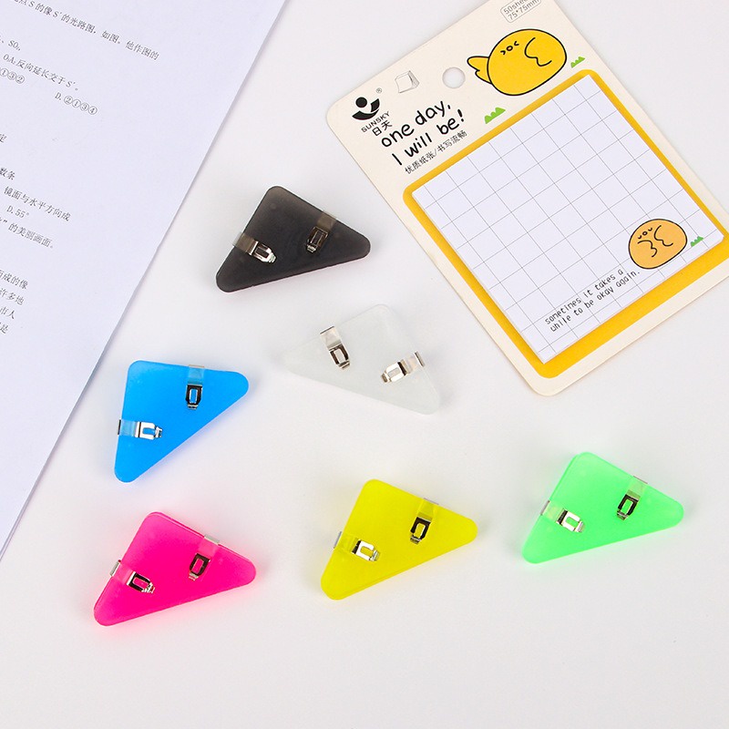 Triangle Clips Test Paper Clip Corner Clip Cute Memo Clip Holder / Edge ...