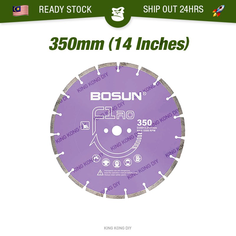 14" (350MM) BOSUN B14-F1RO-350 Asphalt Blade Diamond Cutter Cutting ...