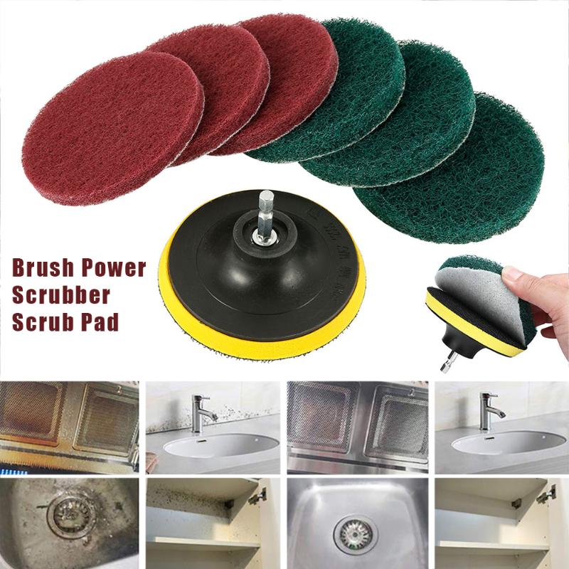 8PCS Cordless Electric Scrubbing Drilling Machine Brush Motor Kitchen ...
