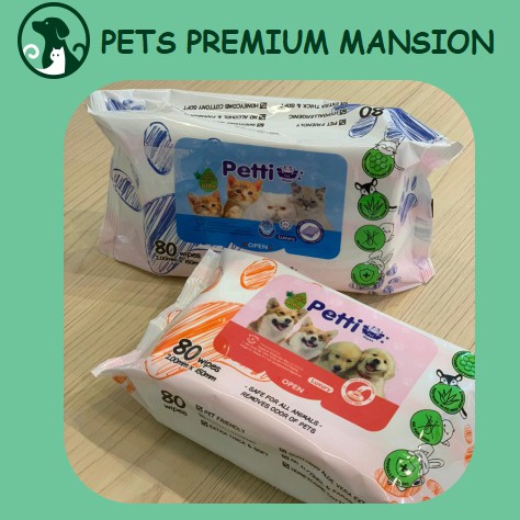 **READY STOCK** PETTI WET WIPES FOR DOGS AND CAT 80PCS (1 PACK ...