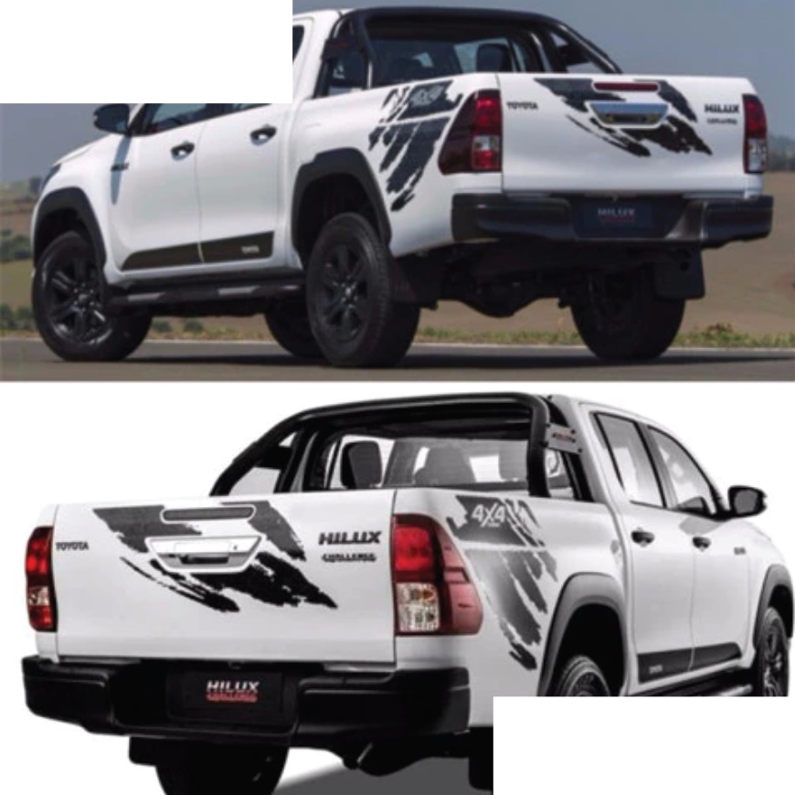 FOR Toyota Hilux Revo Car Sticker Pickup Body Rear Sticker Lahua Hilux ...