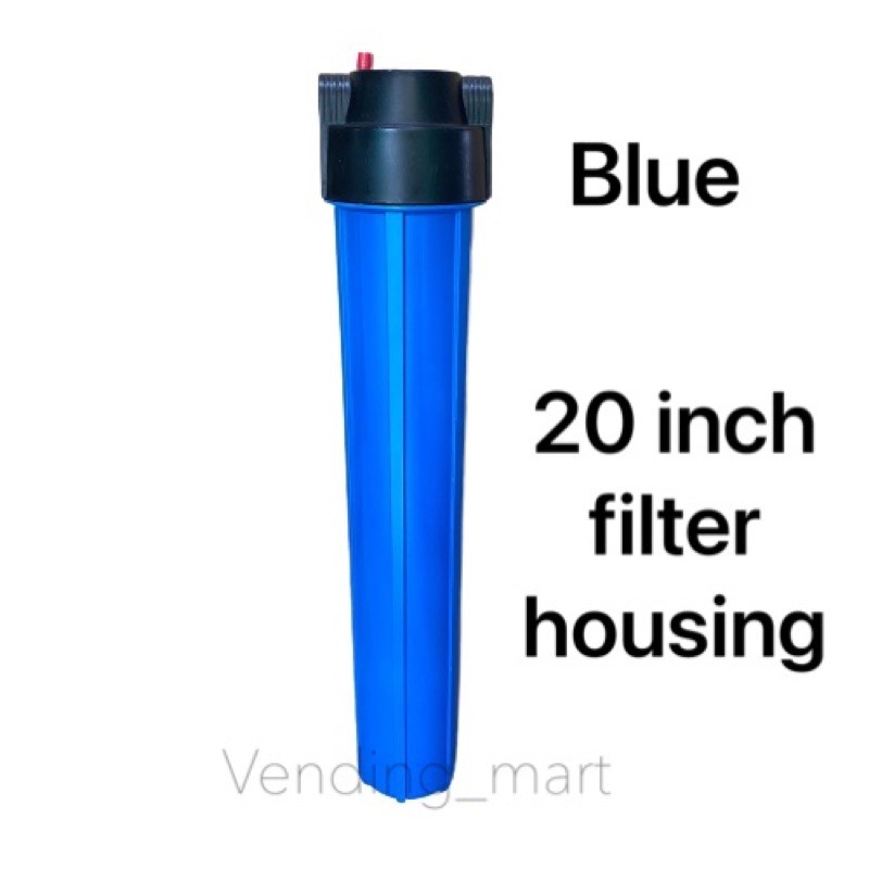 Blue 20inch filter housing with 1/2inch inlet & outlet / 20” water ...