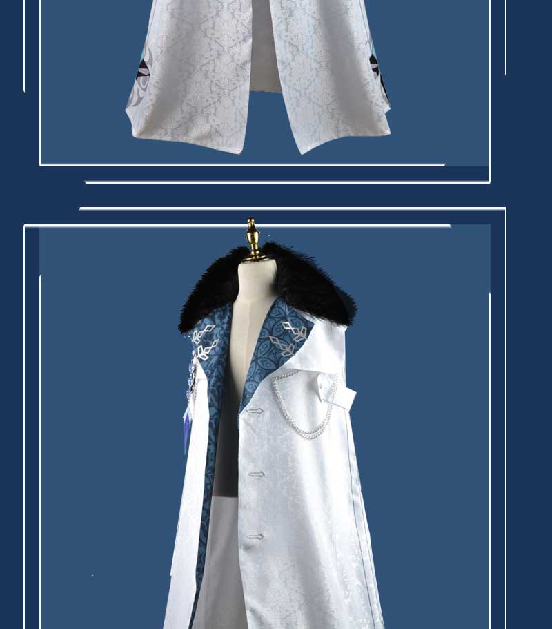 Cute Genshin Impact Cosplay Cloak Anime Costume Set Fatui Tartaglia ...
