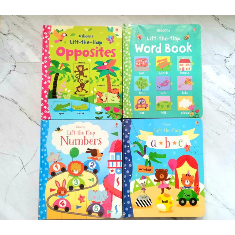 Original Usborne Series Lift the flap Opposites/ Numbers/ ABC/ Word ...
