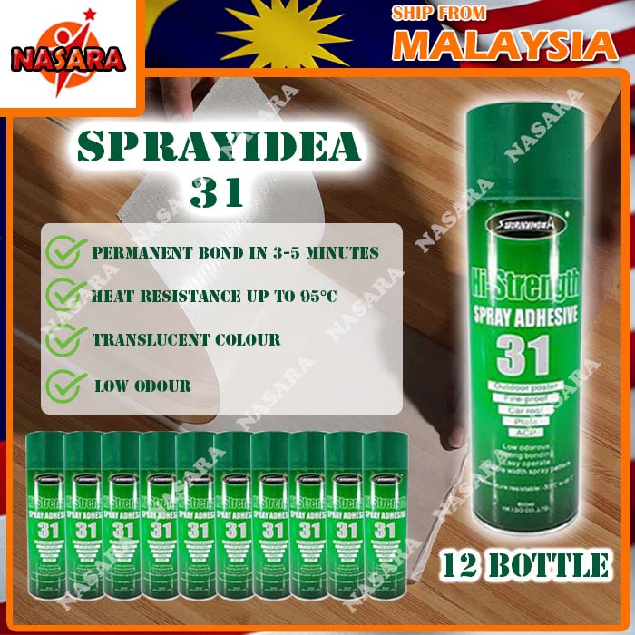 NASARA - SPRAYIDEA 31 HI-STRENGTH SPRAY ADHESIVE (12 BOTTLES) | Shopee ...
