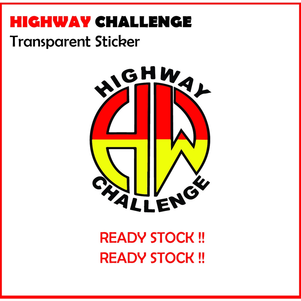 highway challenge Sticker Motor Sticker Transparent | Shopee Malaysia