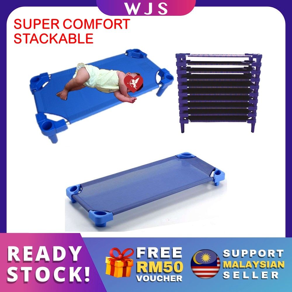 🇲🇾FREE RM50 VOUCHER🎁MLQ Portable Kids Bed Canvas Bed Stackable ...