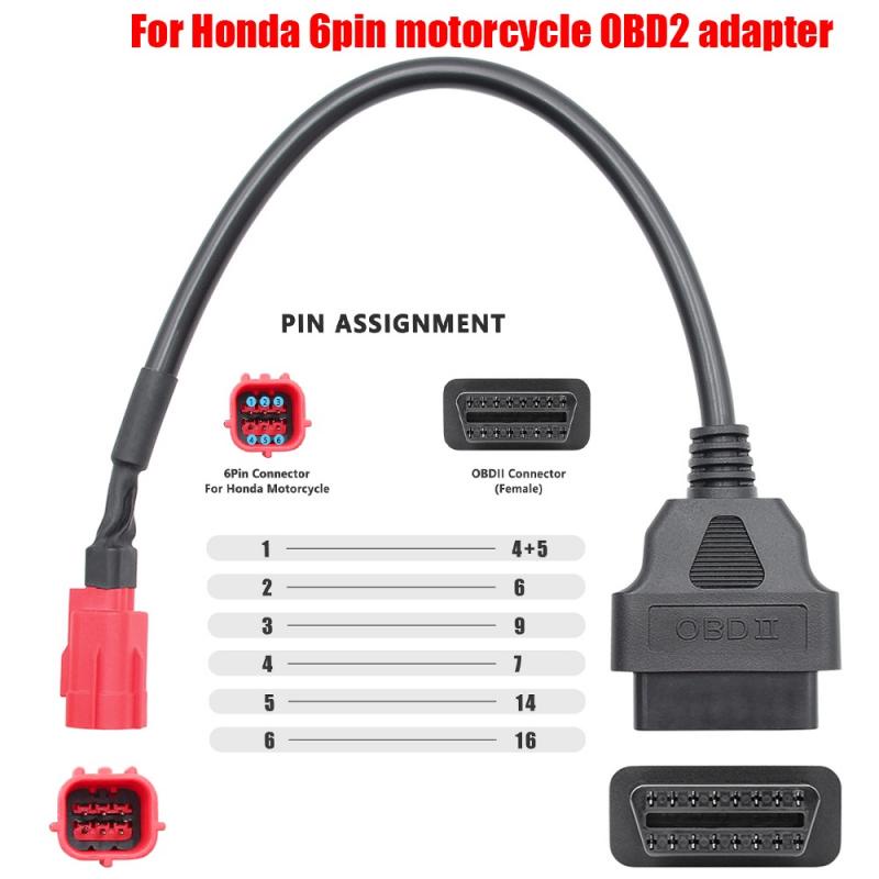 OBD2 ELM 327 Yamaha Honda Suzuki Motorbike Motorcycle Diagnostic Cable ...