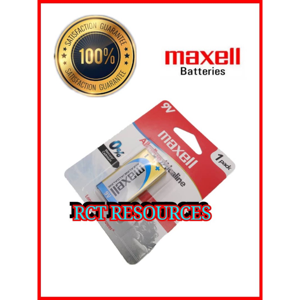 9V GENUINE Maxell Alkaline Battery (1PCS) | Shopee Malaysia