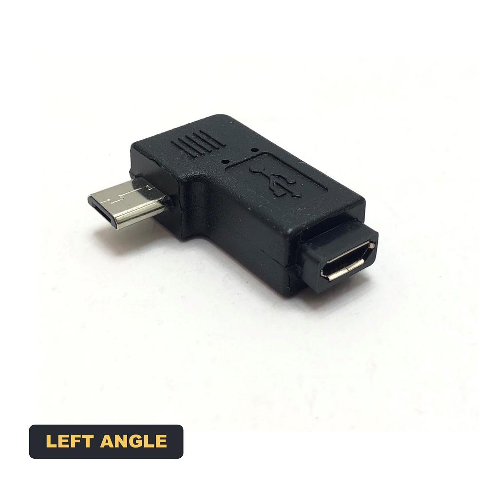 Micro USB 5 Pin Male to Female L Shape Adapter Connector Changer ...
