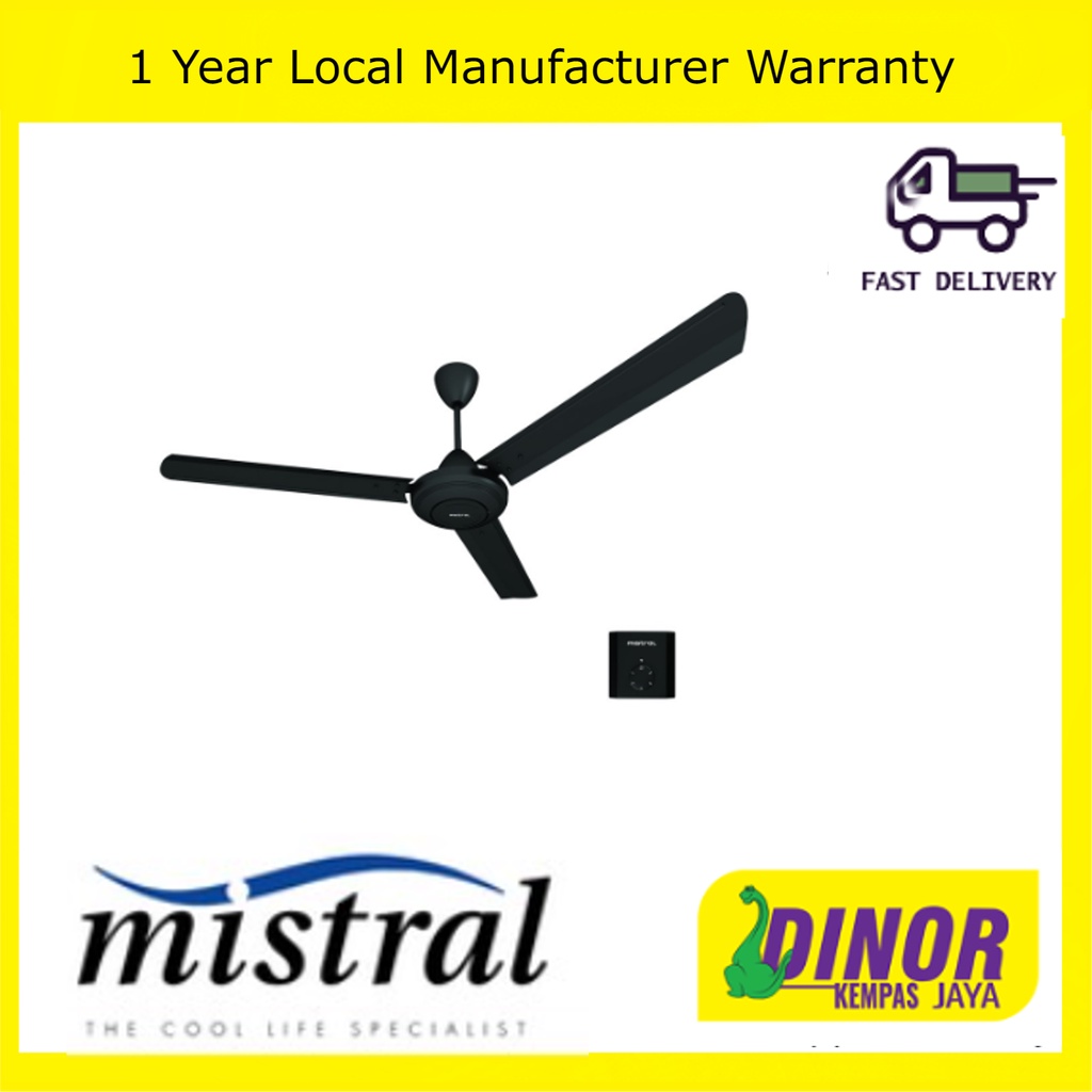 Mistral Ceiling Fan 60" (BLACK) MCF-60LE/MCF60LE (TWIN PACK) | Shopee ...