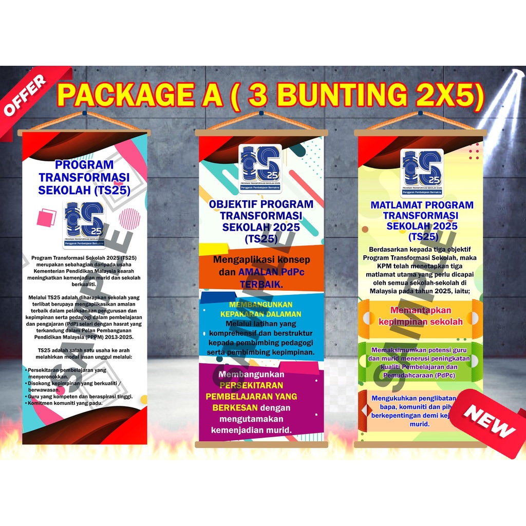 BANNER TS25/BUNTING TS25/KONSEP TS25/OBJEKTIF TS25/LOGO TS25 | Shopee ...