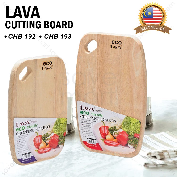 LAVA Cutting Board Wood Chopping Cutting Slicing Board Hanging Hole ...