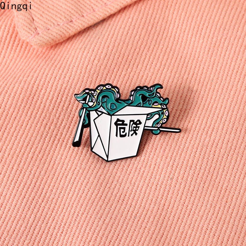 Octopus Tentacles Enamel Pins Dangerous Brooch Lapel Badges Cool Punk ...