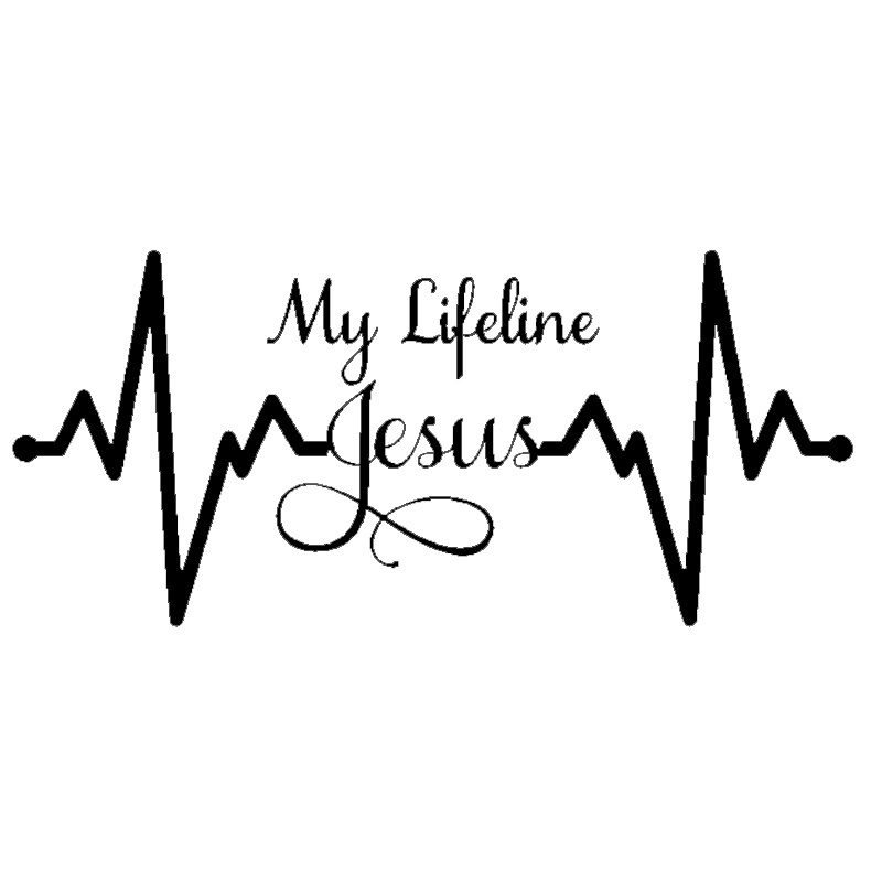 My Lifeline Jesus Decal Car Sticker Christian God Religious Cute Car ...
