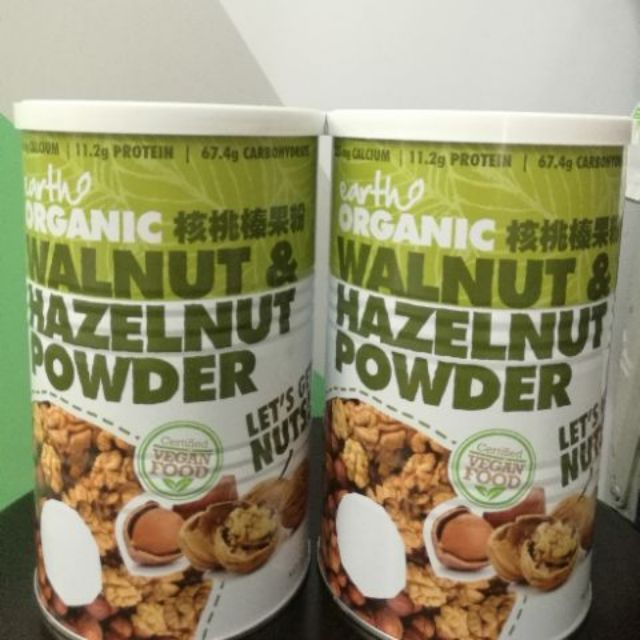 Earth Organic Walnut & Hazelnut Powder 500gm x 2Tins | Shopee Malaysia