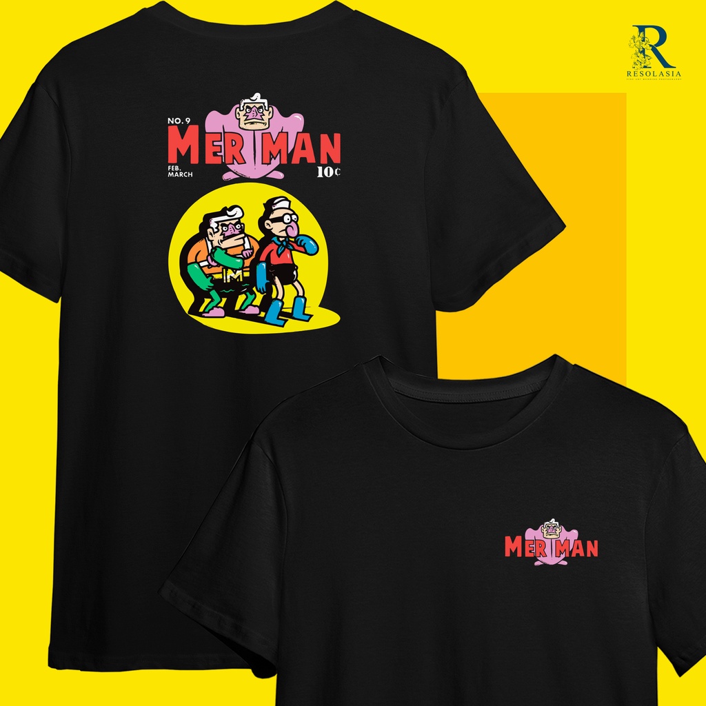 MERMAN Spongebob squarepants tshirt for men cotton Graphic tees 190gsm ...