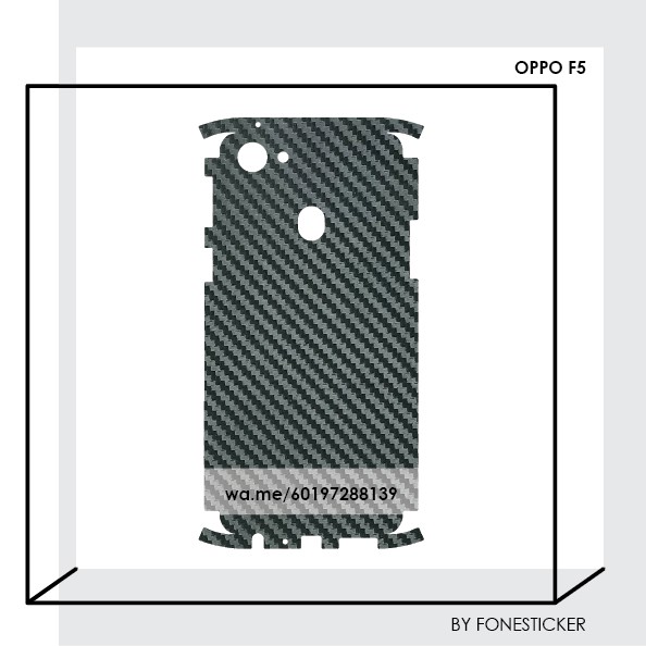 OPPO F5 Carbon Fiber Texture Skin Sticker Wrap BACK ONLY | Shopee Malaysia