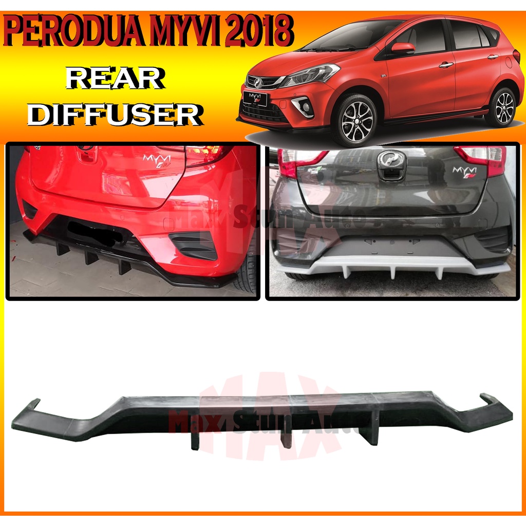 PERODUA MYVI 2018-2020 REAR DIFFUSER (V1,V2,V3,CENTER) REAR SKIRT ...