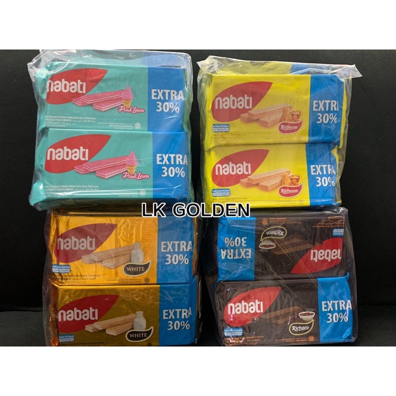 （EXTRA30%)50g x 10pcs Nabati Wafer [Richeese Cheese/Richoco Chocolate/Vanilla Milk/Pink Lava ...