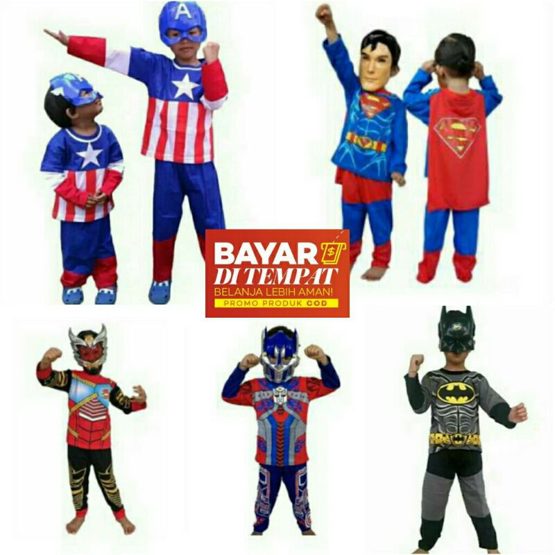 Batman, Tranformers, Superman, Bima X, Captain America, Pewerranger ...