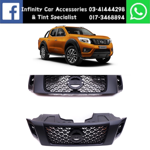 Nissan navara np300 2015-2020 nismo Front Grill Matt Black | Shopee ...