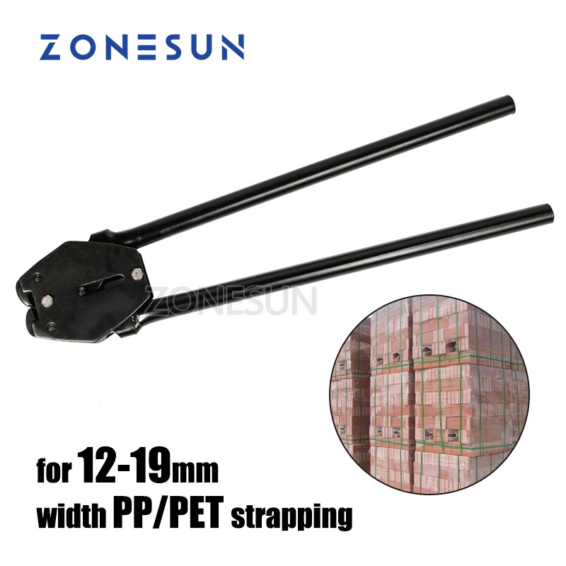 ZONESUN Handheld Manual Strapping Tool Banding Tool Box Belt Band Sealer and Tensioner for 12 ...